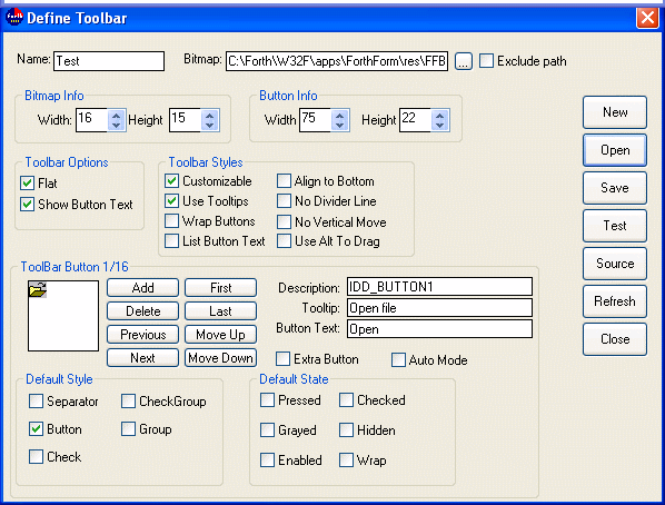 Creating A ToolBar